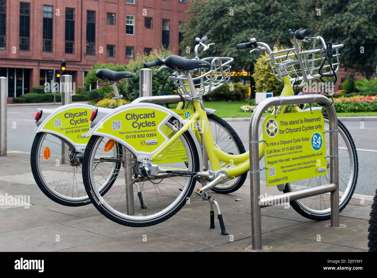 Nottingham Citycard cycles Stock Photo - Alamy