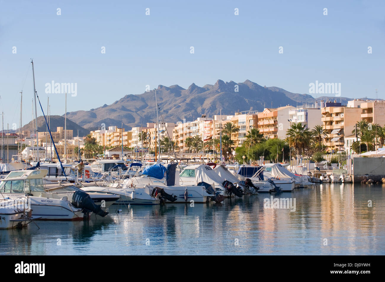 Boats moored in the marina of Garrucha, Almeria, Spain Stock Photo ...