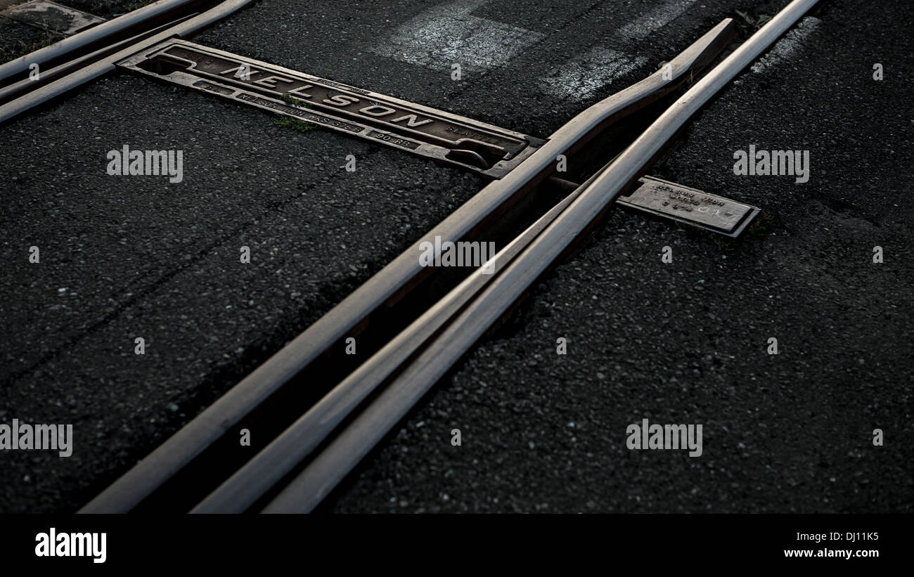Tram tracks hi-res stock photography and images - Alamy