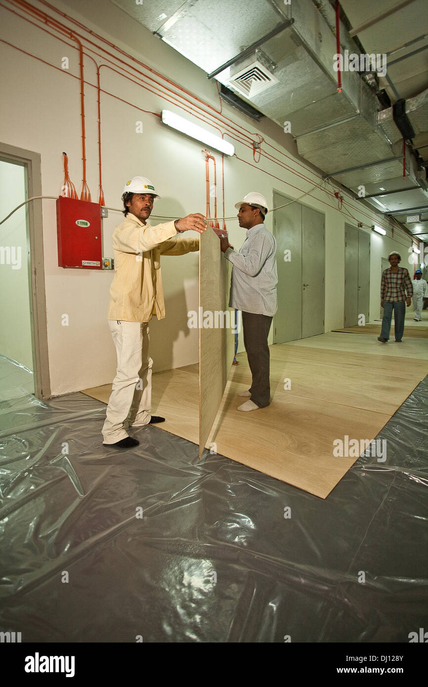 Migrant Worker in Doha Qatar Stock Photo - Alamy