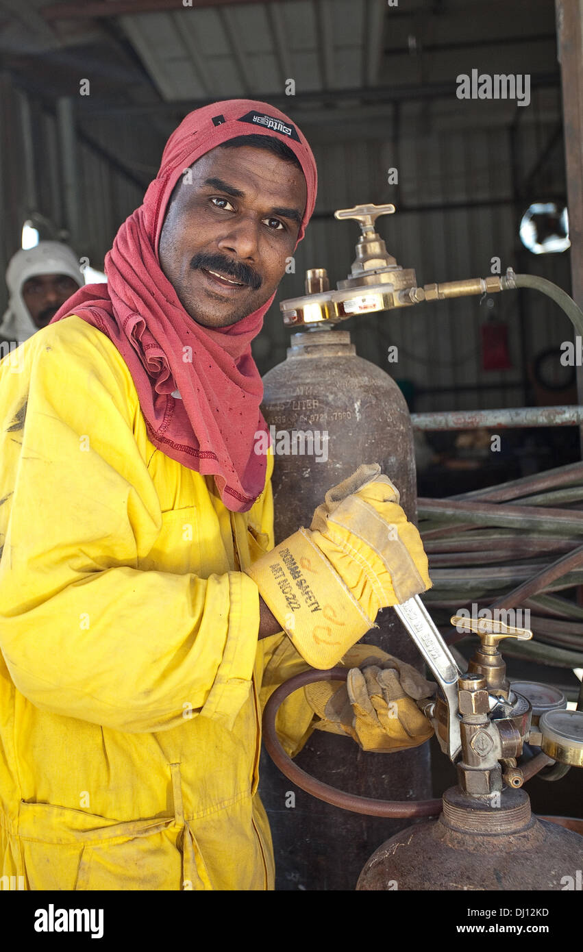 Migrant Worker in Doha Qatar Stock Photo - Alamy
