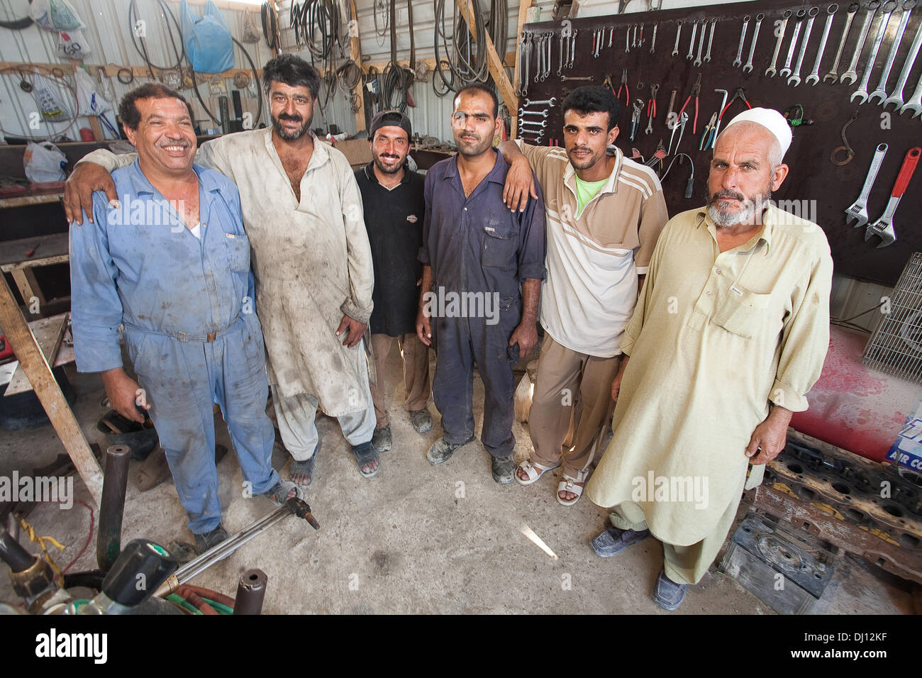 Migrant Workers in Doha Qatar Stock Photo - Alamy