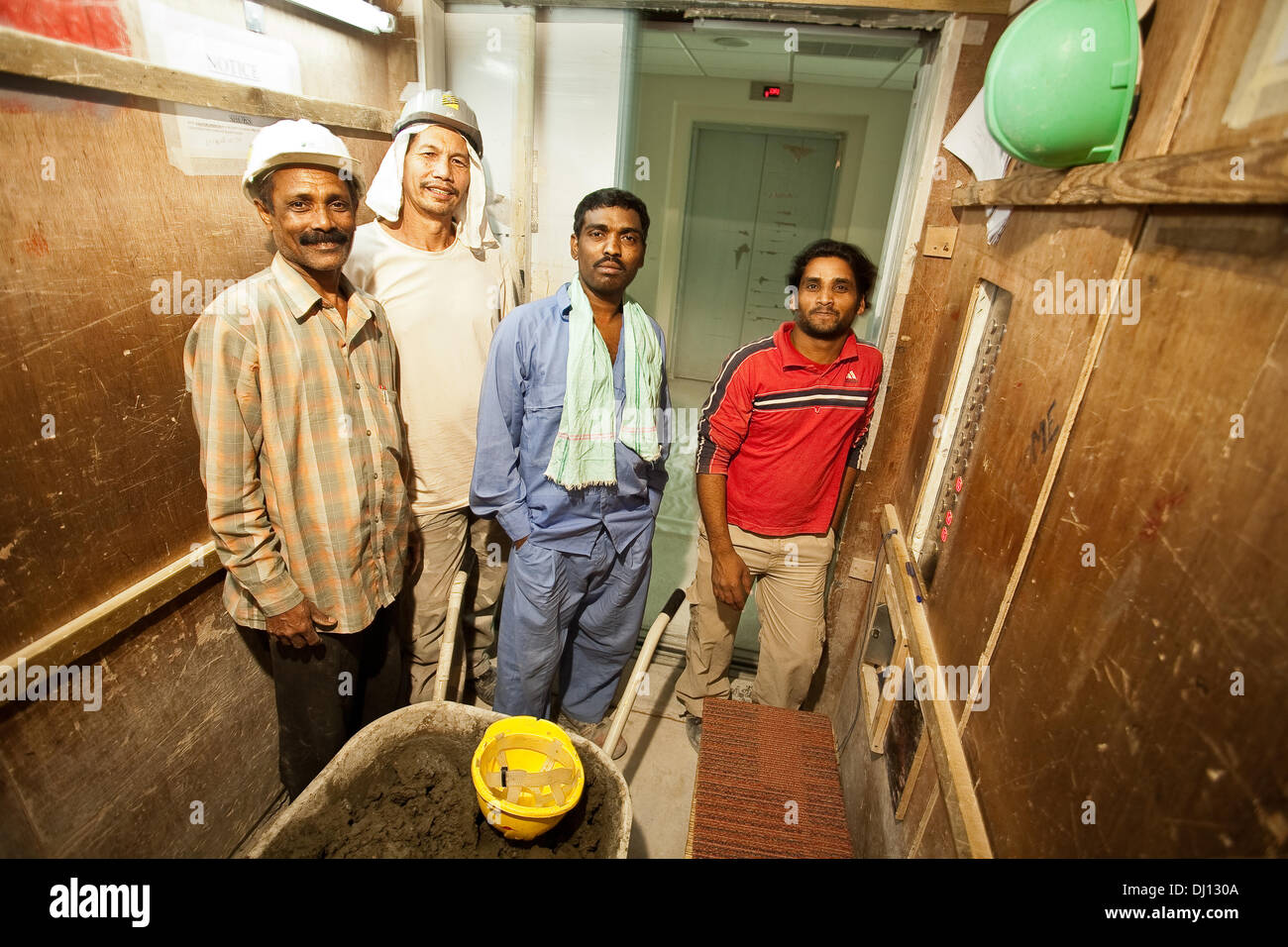 Migrant Worker in Doha Qatar Stock Photo - Alamy
