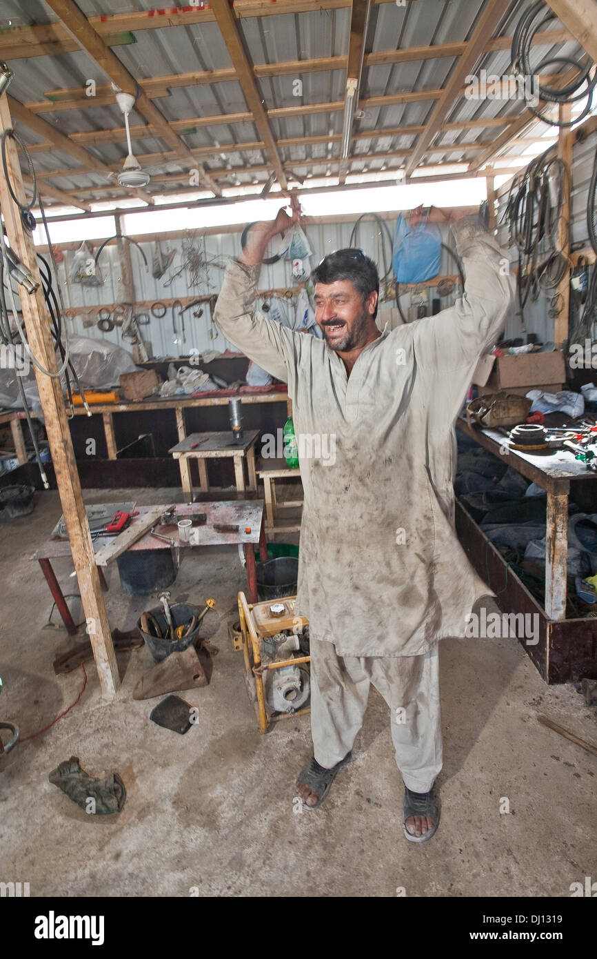 Migrant Worker in Doha Qatar Stock Photo - Alamy