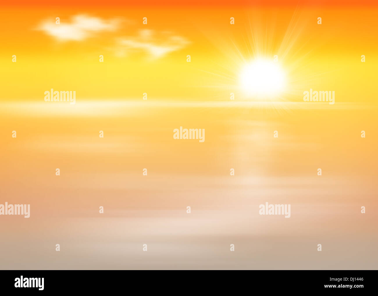 Beach and sea with sunset abstract background Stock Photo - Alamy