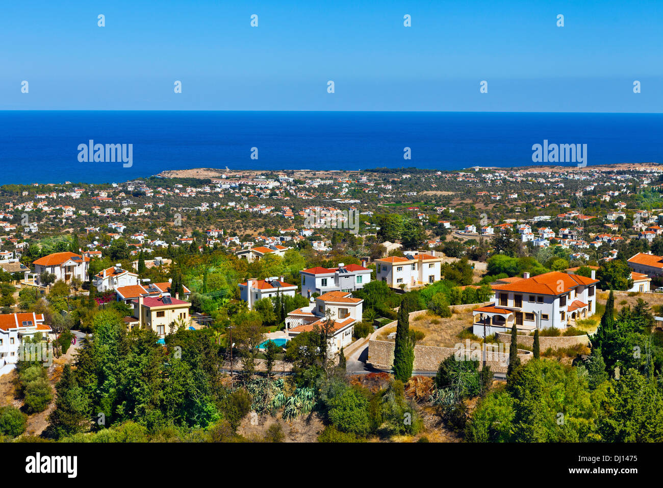 Areal view of Cyprus landscape Stock Photo - Alamy
