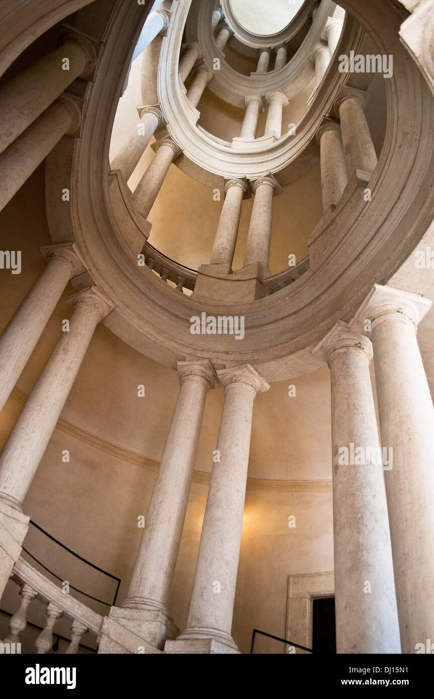 Helicoidal staircase by Borromini, Palazzo Barberini, Rome, Italy Stock ...