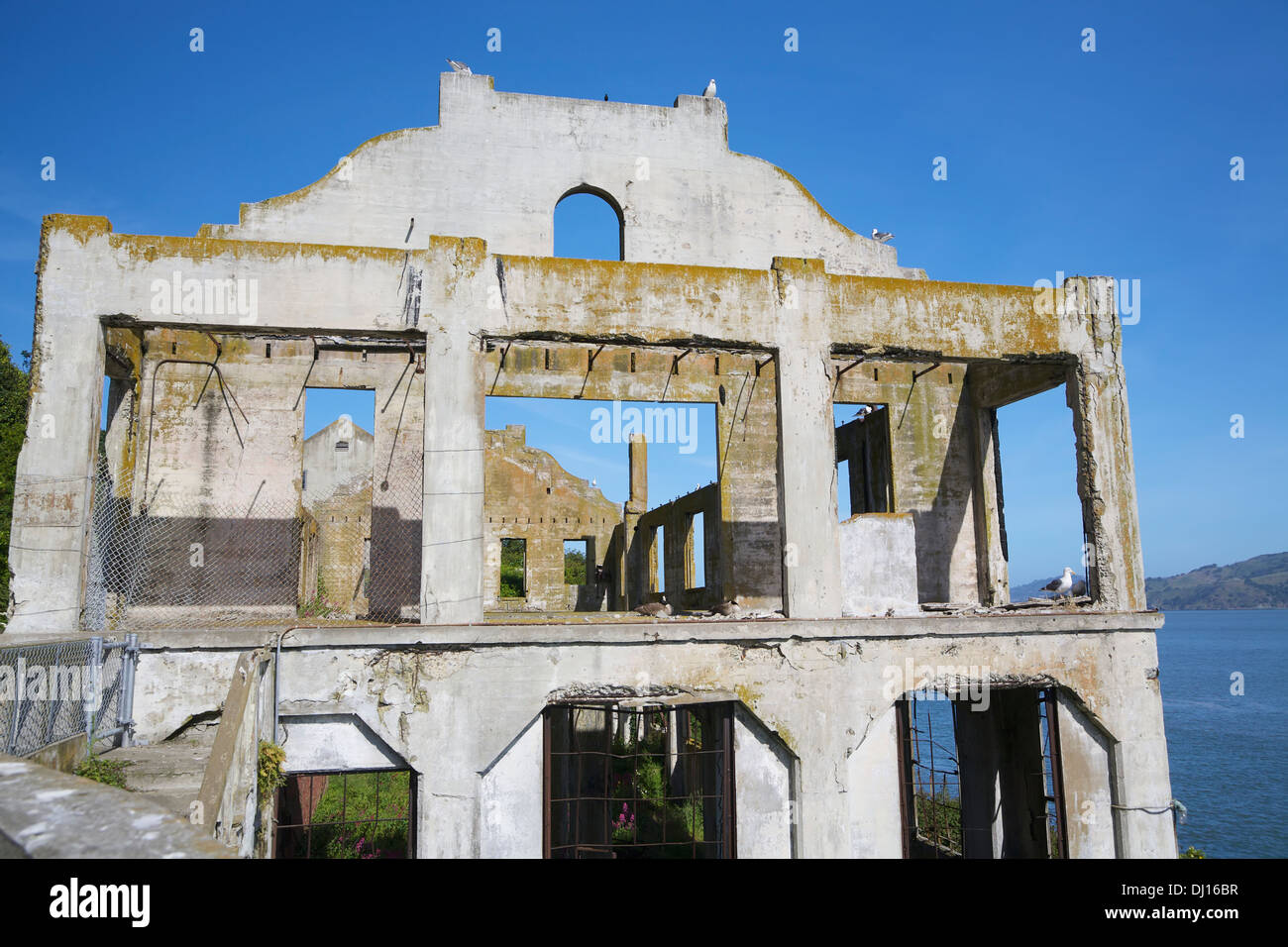 Ruins At Alcatraz Prison On Alcatraz Island; San Francisco, California ...