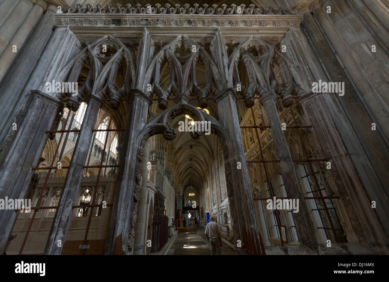 Screen of St. Gabriel´s Chapel. Exeter Cathedral Stock Photo - Alamy