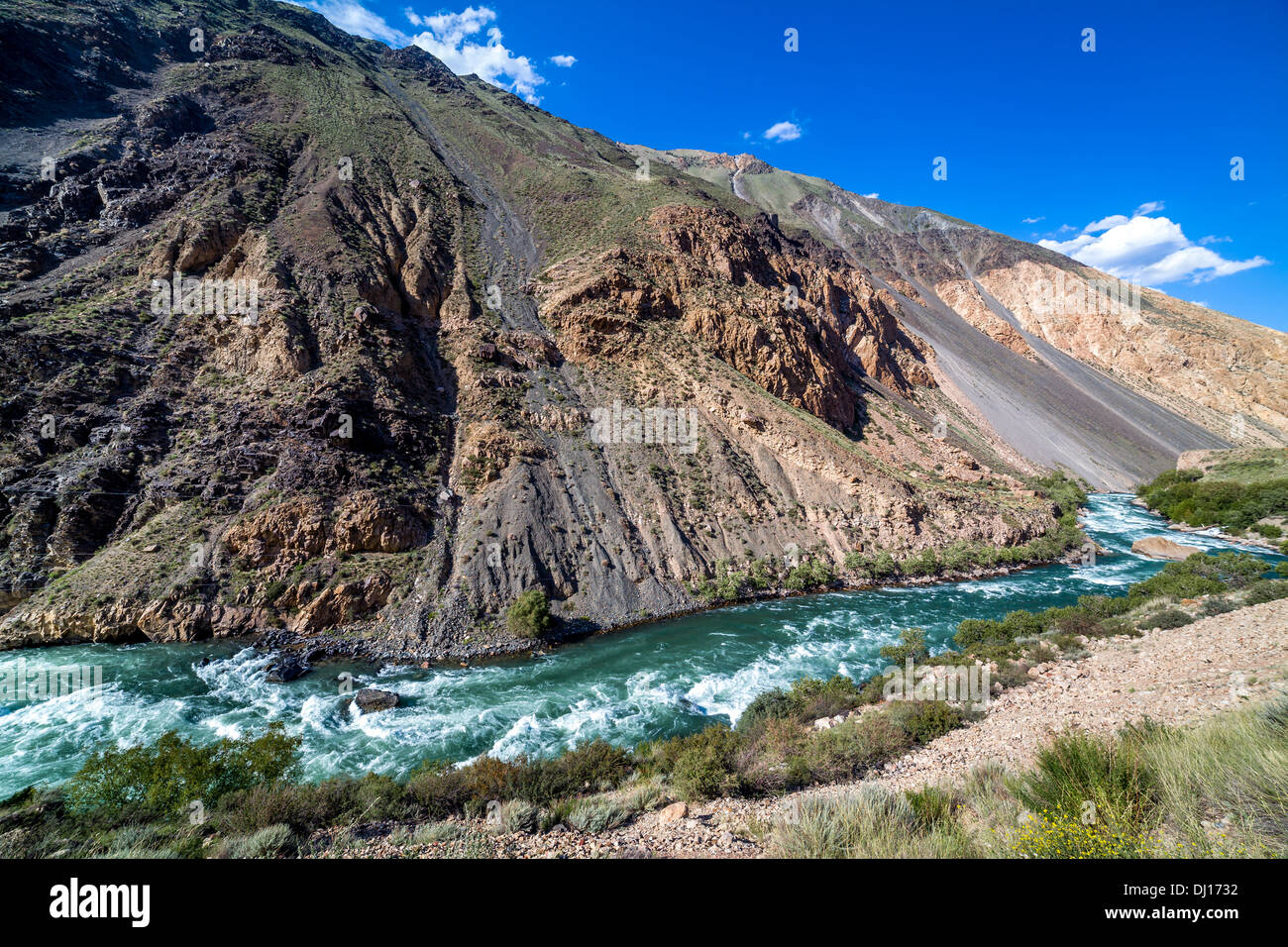 Wild water of Kekemeren river in Tien Shan Stock Photo - Alamy