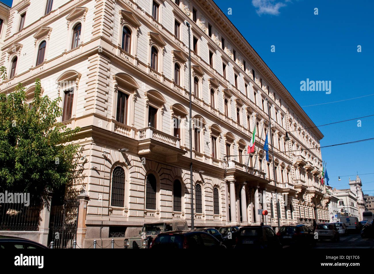 Government building in a palace in Via del Quirinale, Rome, Italy Stock ...