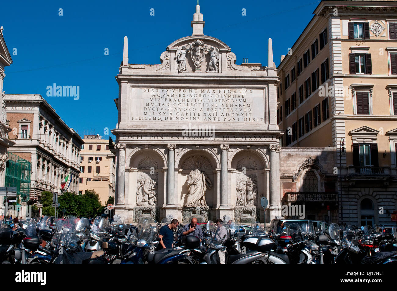 Fountain of Moses - Fontana dell'Acqua Felice on Quirinal Hill, Rome ...