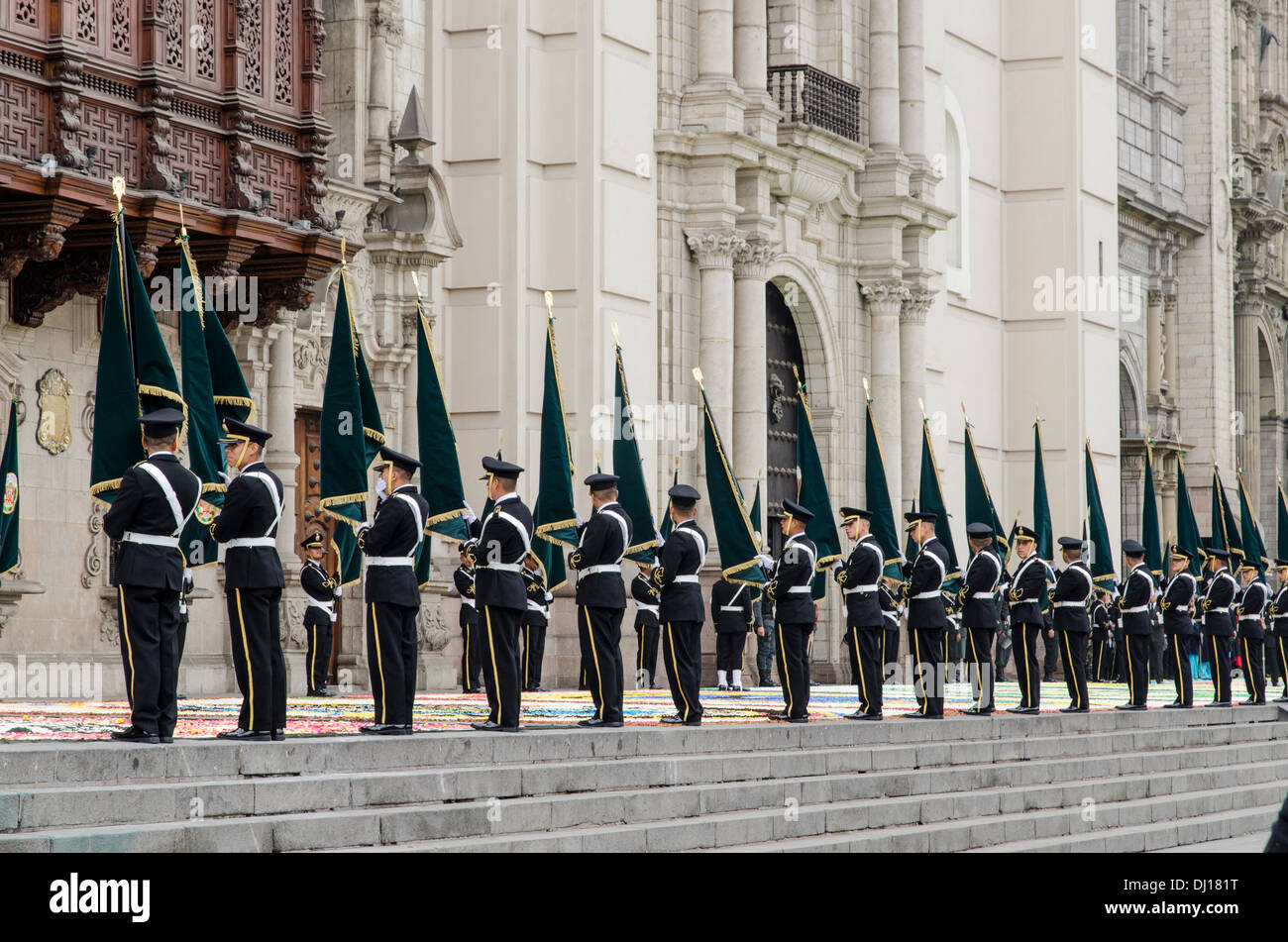 Military parade in the Plaza de Armas in Lima, Peru Stock Photo - Alamy