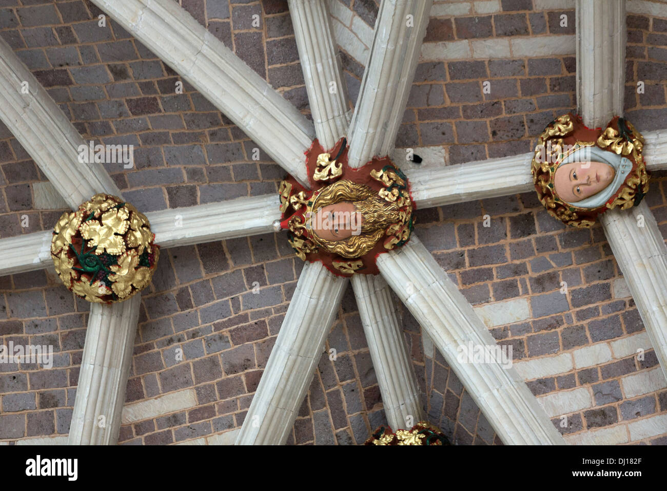 Bosses in the roof of the Exeter Cathedral Stock Photo - Alamy