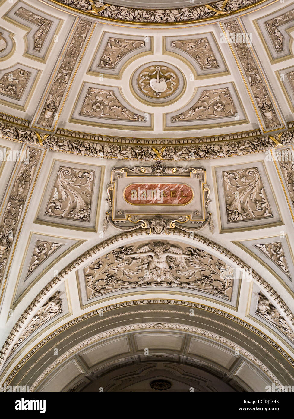 Detail of decorated Ceiling at the entrance to this massive Vienna ...