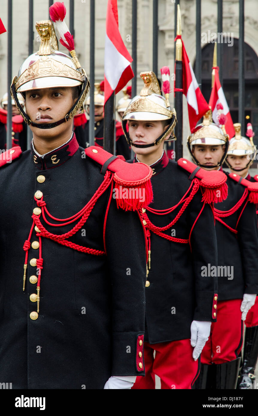 Military parade in the Plaza de Armas in Lima, Peru Stock Photo - Alamy