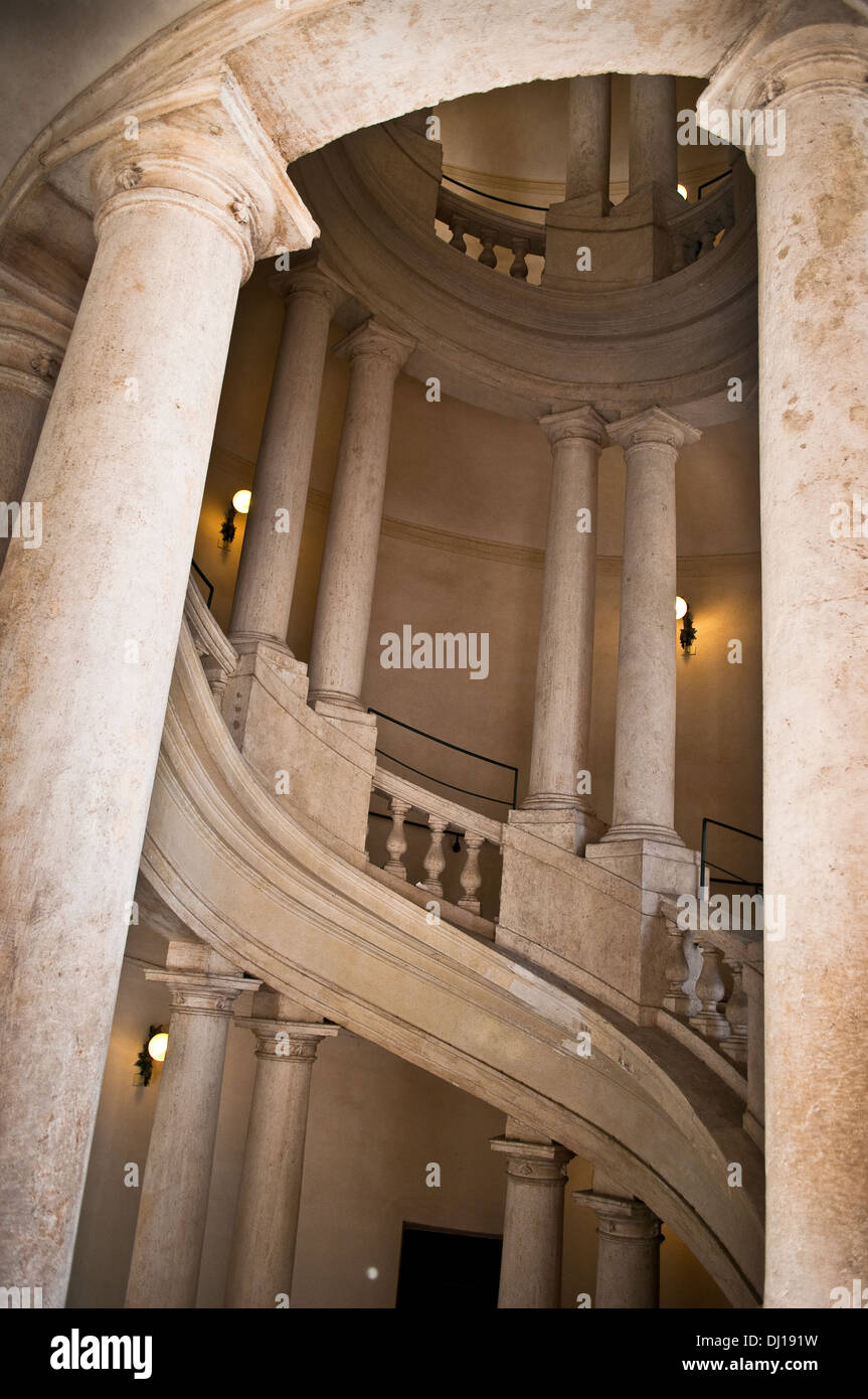 Helicoidal staircase by Borromini, Palazzo Barberini, Rome, Italy Stock ...