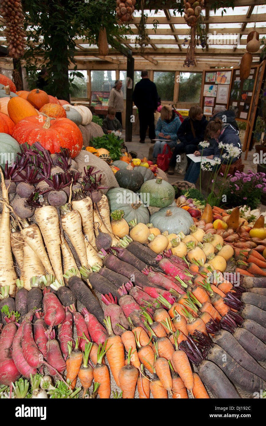 A Harvest display at Heligan Gardens in Cornwall, UK Stock Photo - Alamy