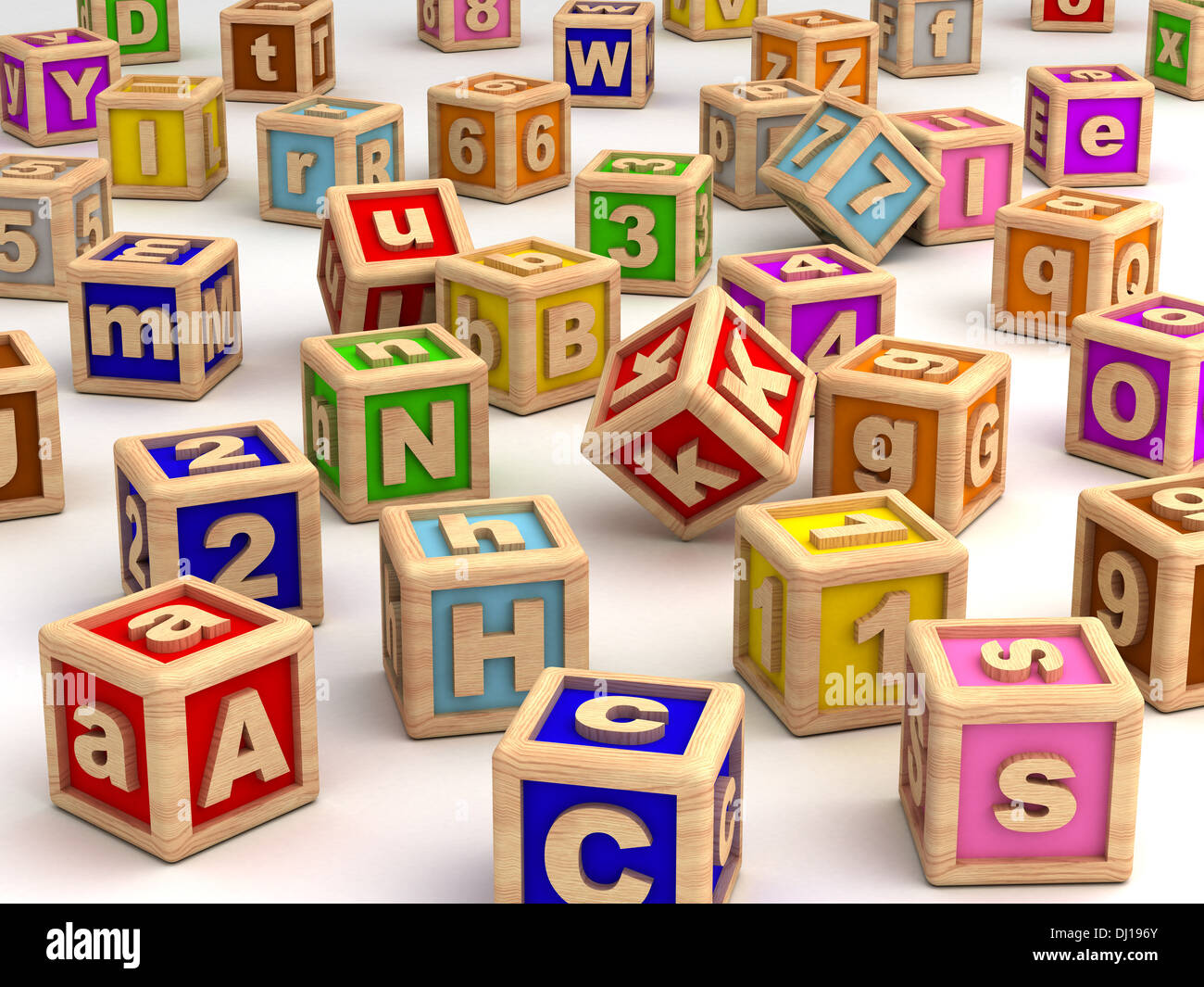 3d render illustration number blocks hi-res stock photography and ...