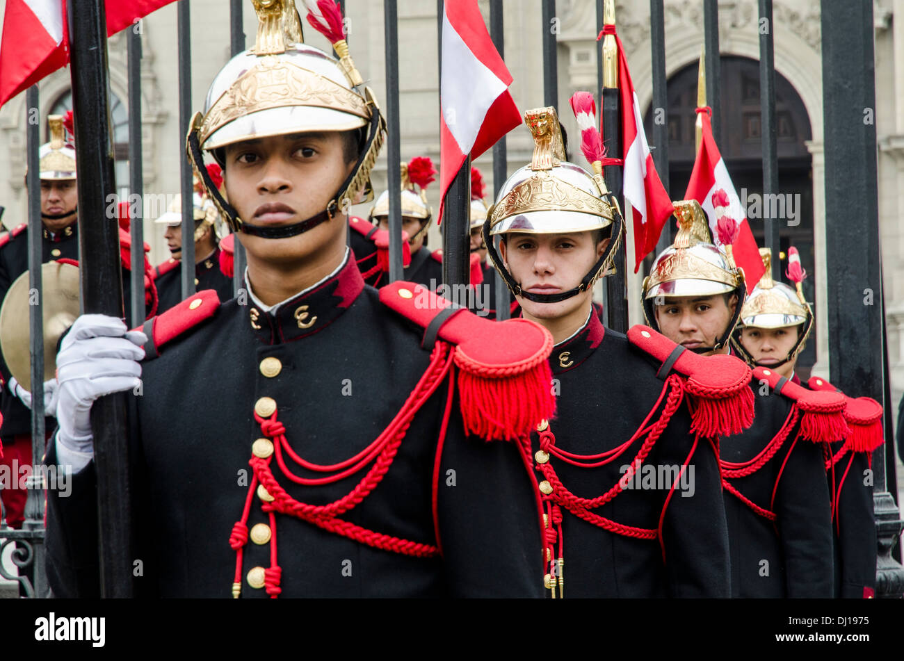 Military parade in the Plaza de Armas in Lima, Peru Stock Photo - Alamy