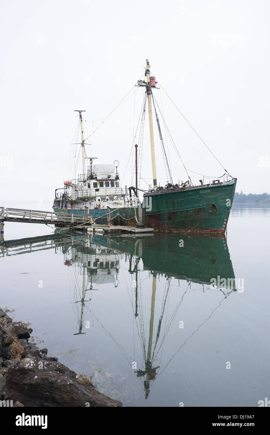 Retired Research Vessel Hero docked in Willapa Bay - Bay Center ...