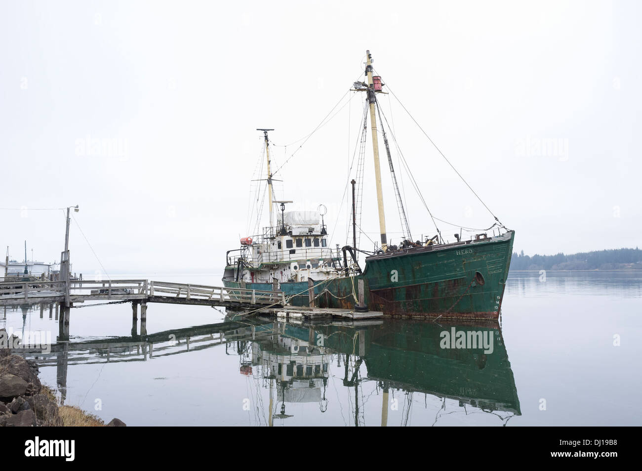 Retired Research Vessel Hero docked in Willapa Bay - Bay Center ...
