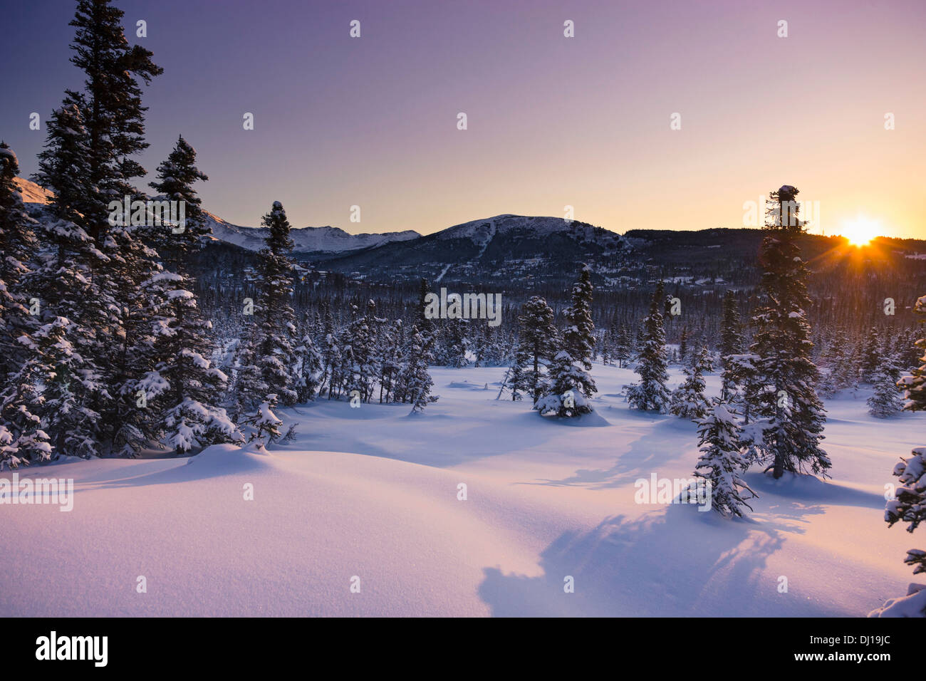 Sunset Bear Valley On The Anchorage Hillside Foothills Of The Chugach ...