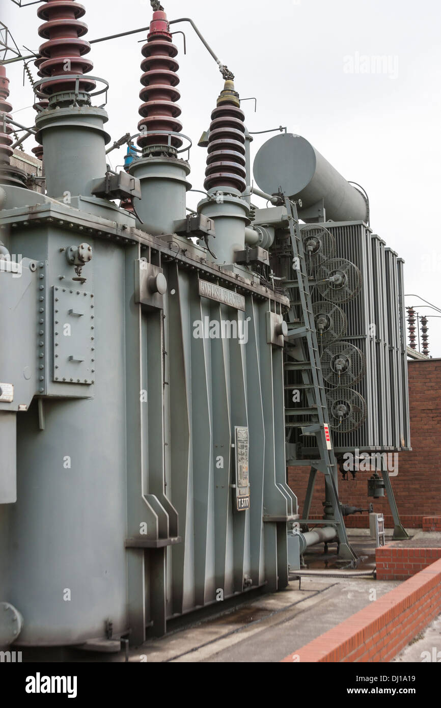 Electricity power sub station Stock Photo - Alamy