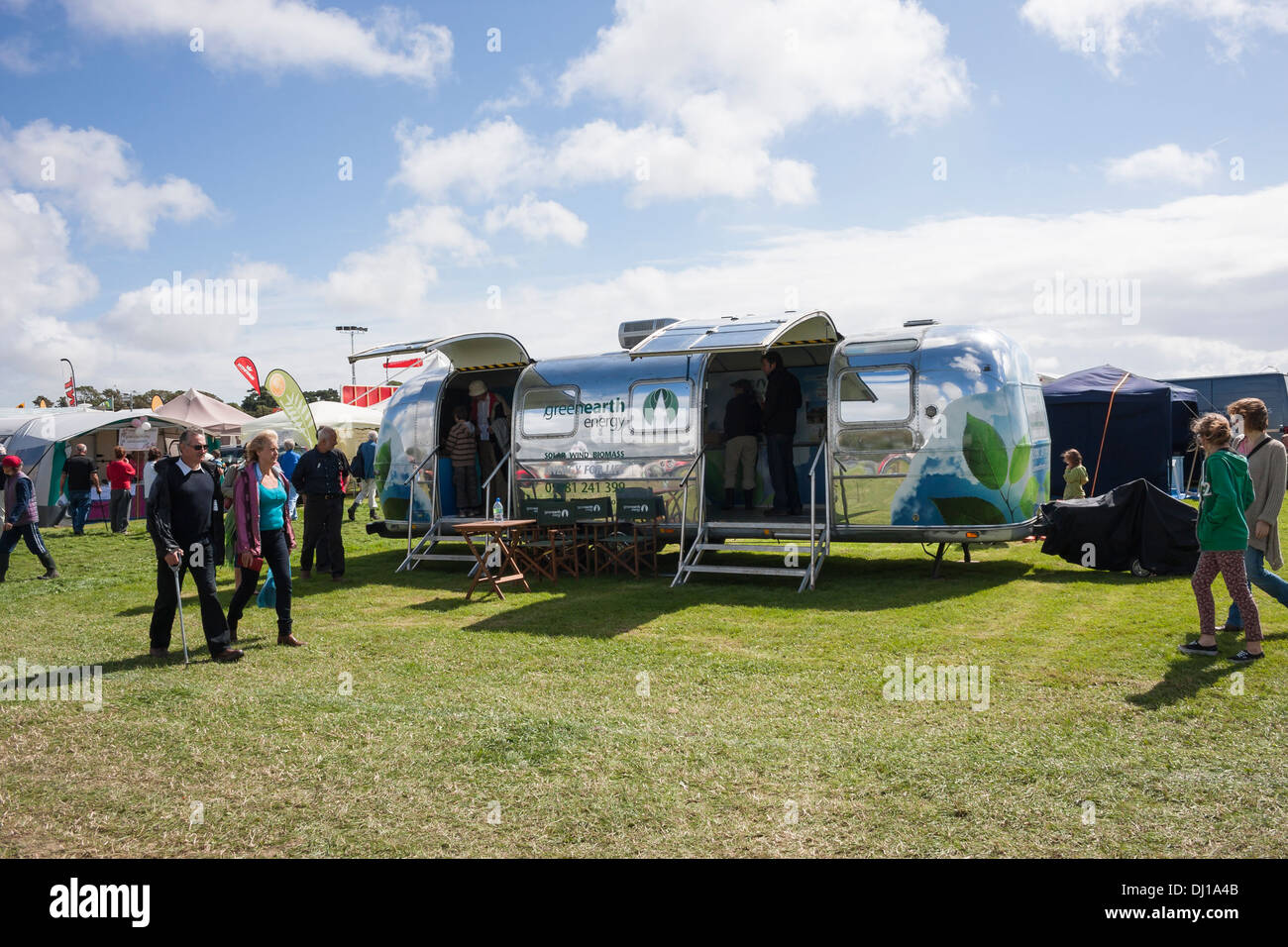 Eco energy trailer at show Stock Photo - Alamy