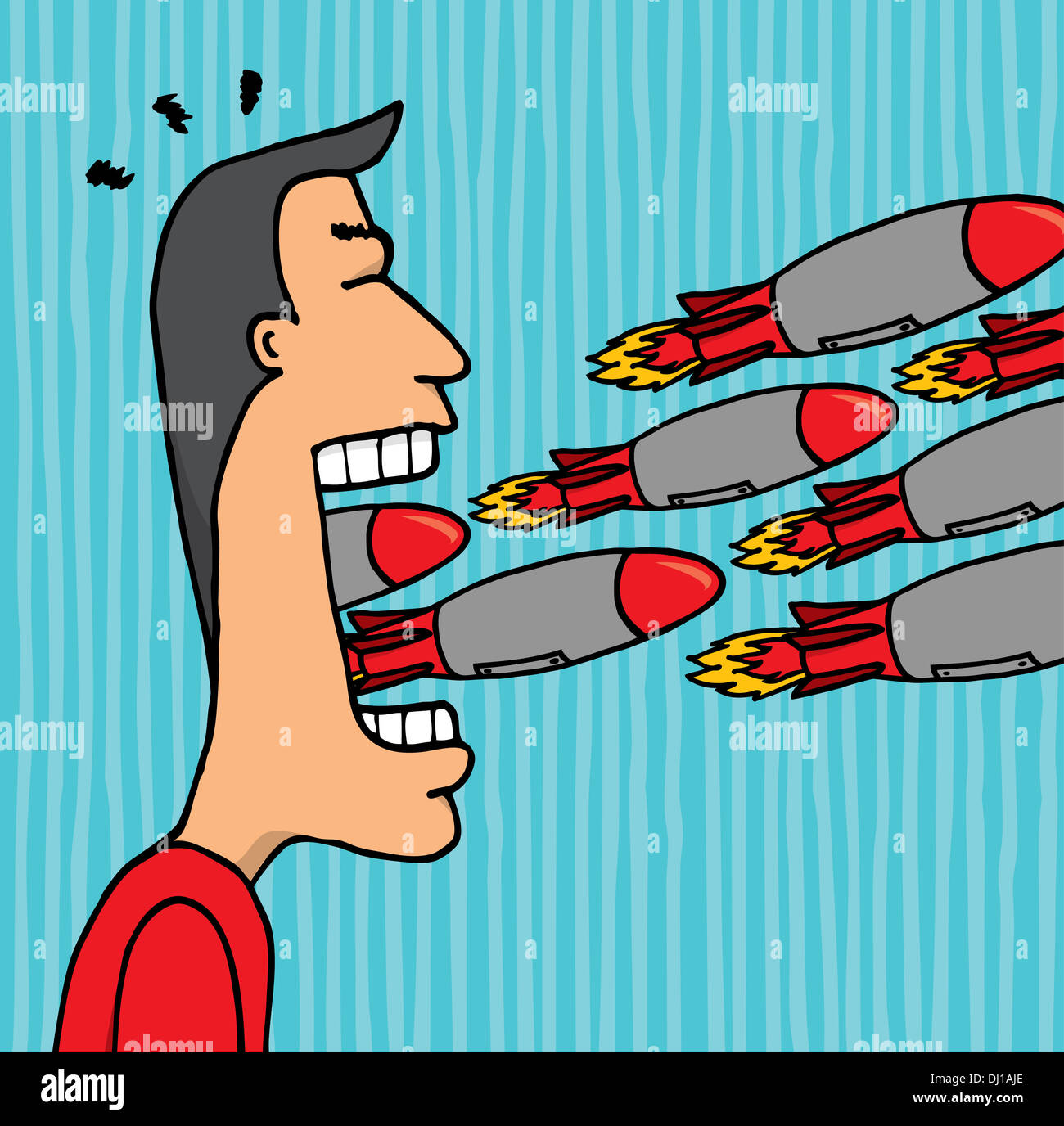 Cartoon furious man hi-res stock photography and images - Alamy