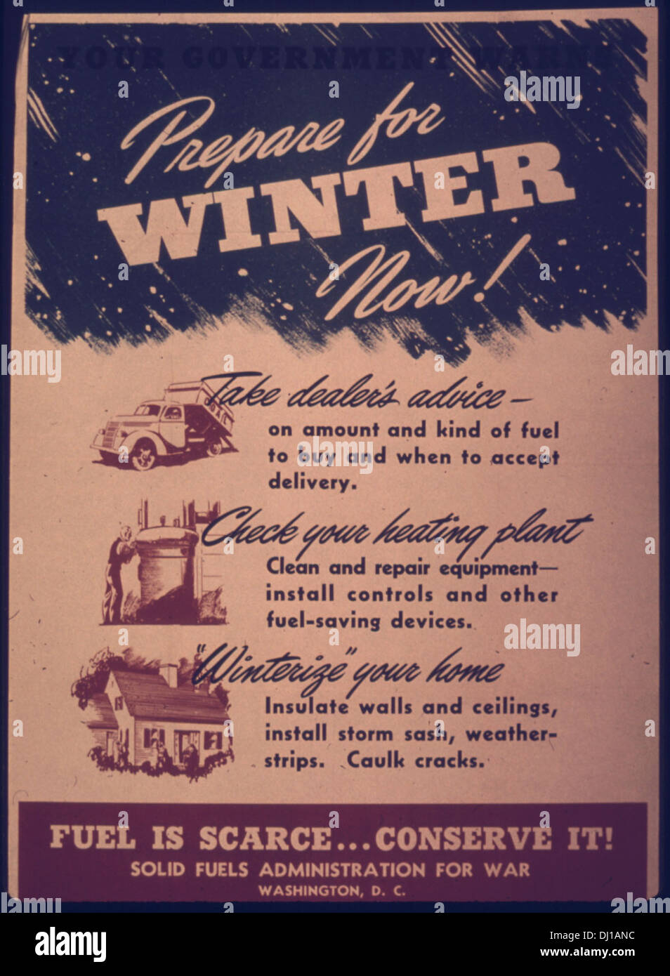 This World War II-era propaganda poster advises civilians to prepare ...