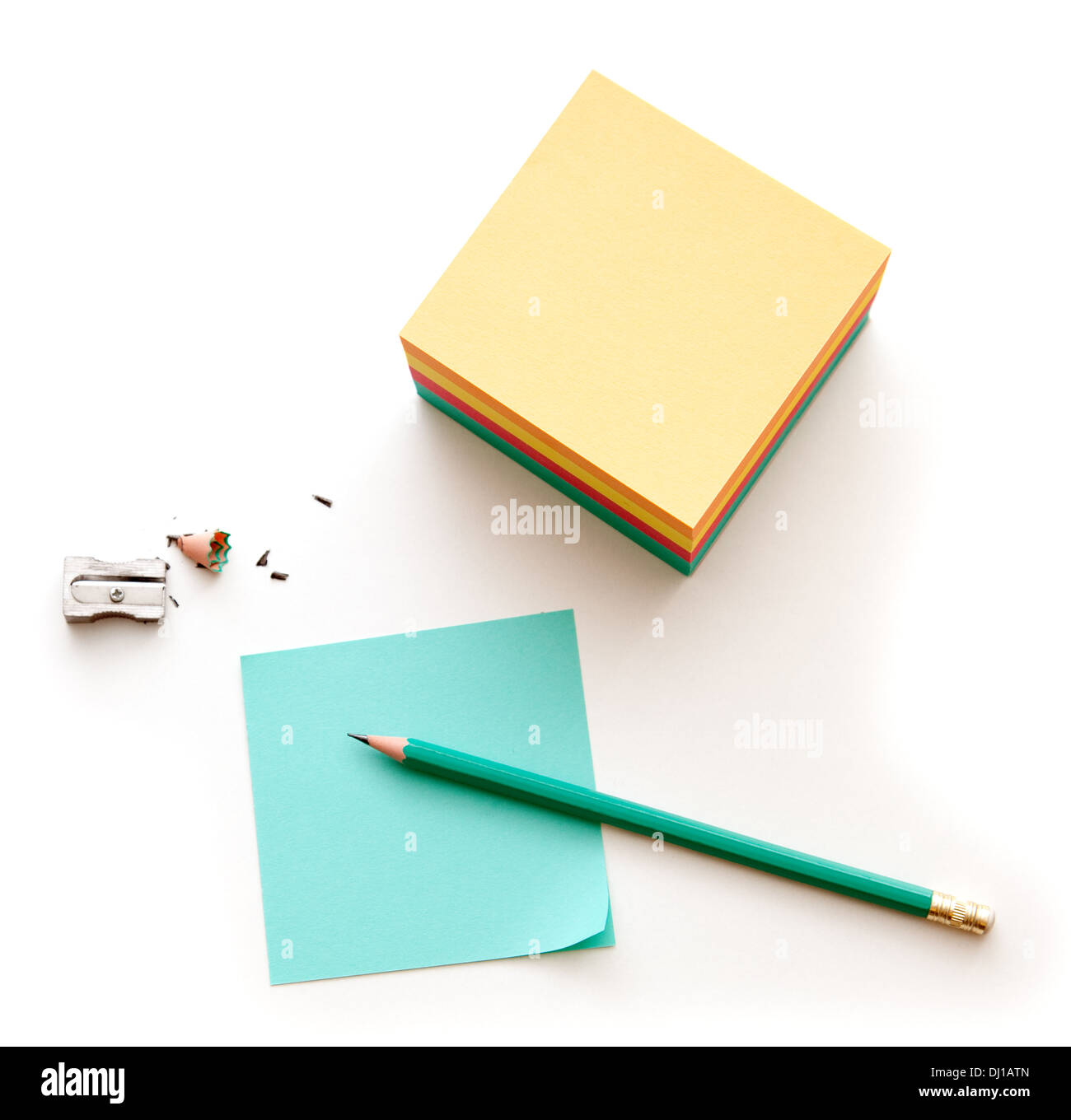 Stack paper sheet pencil Cut Out Stock Images & Pictures - Alamy