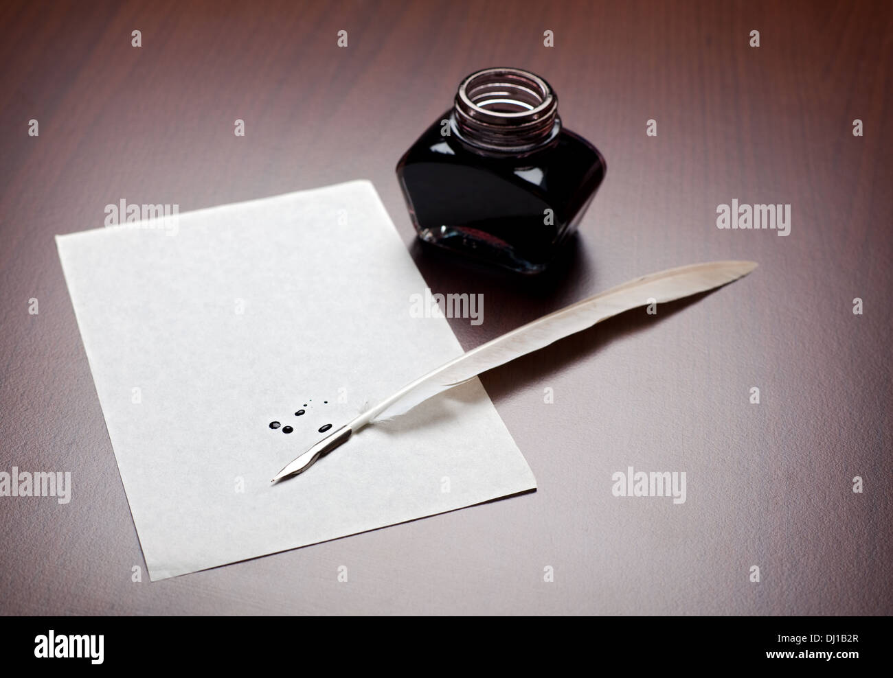 Quill Pen And Spilled Ink