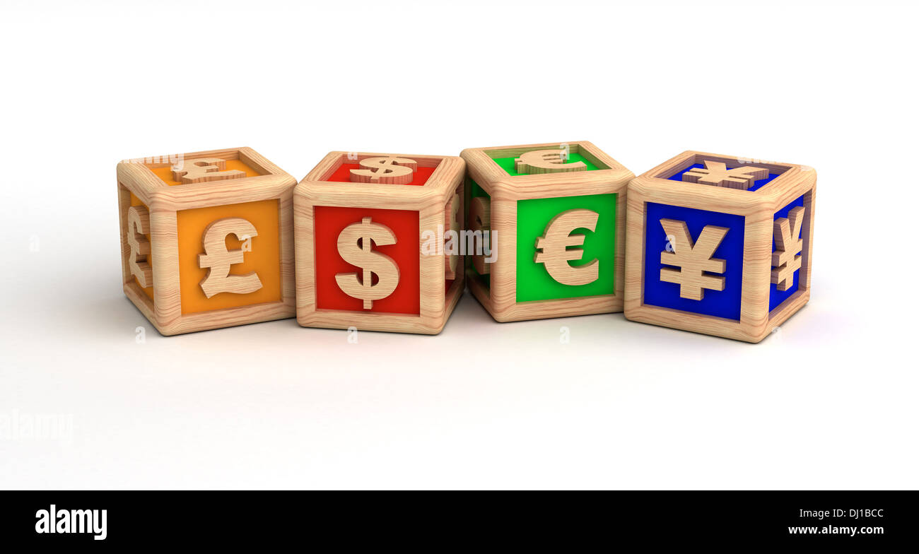 Wood blocks dollar sign hi-res stock photography and images - Alamy