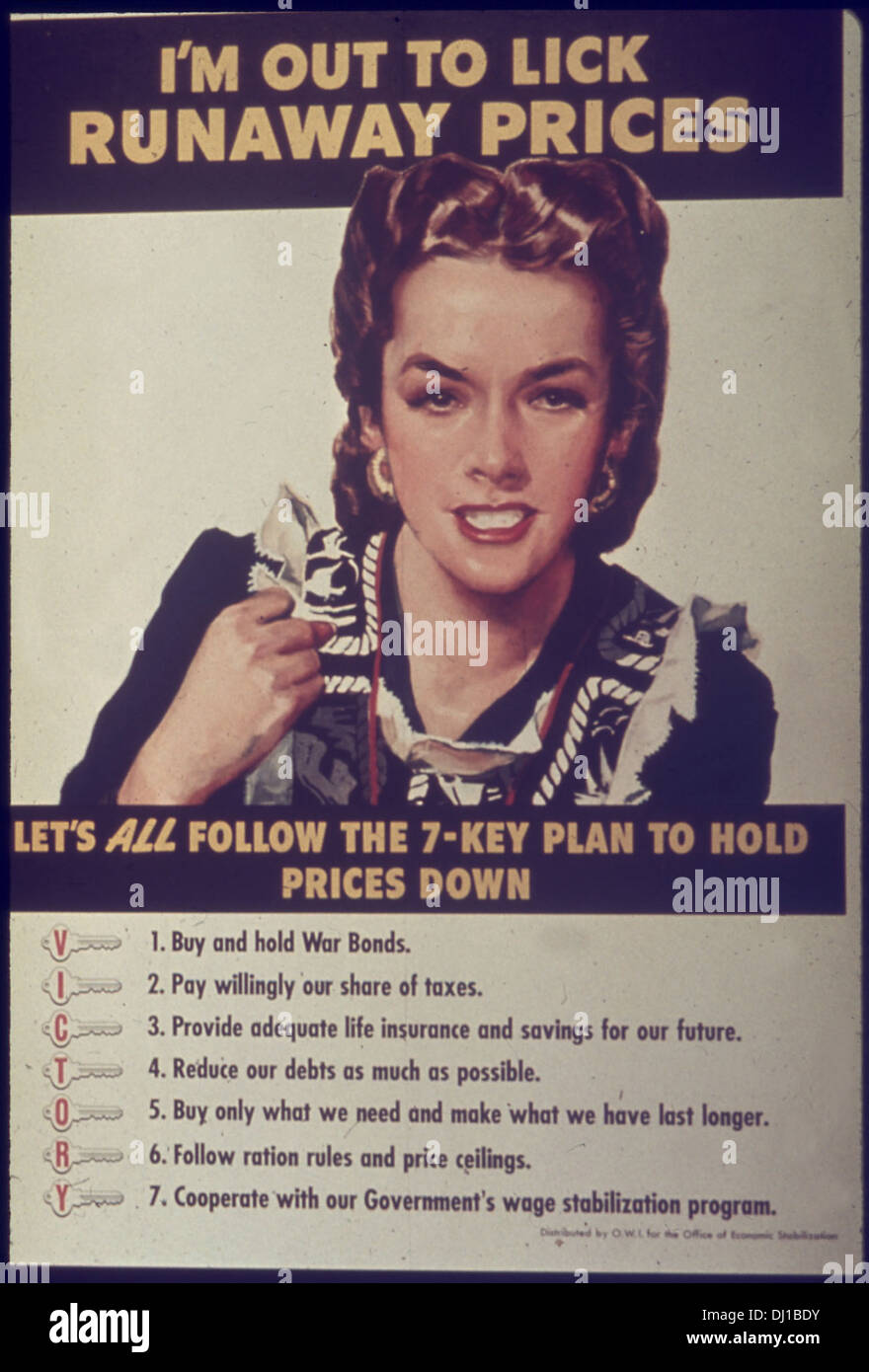 This World War II propaganda poster addresses inflation control ...