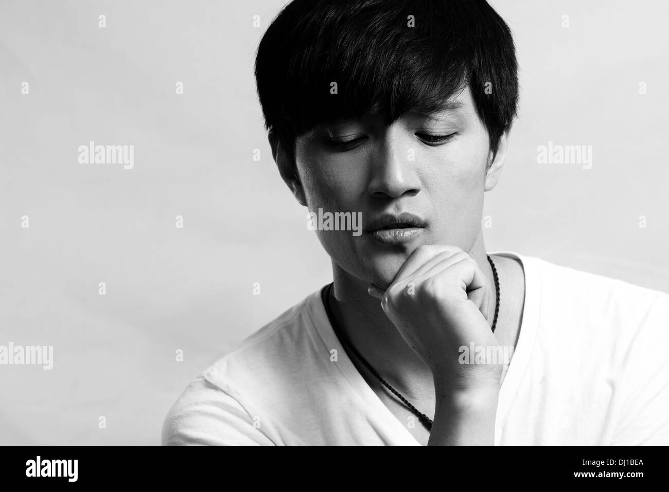 Boy rolling eyes Black and White Stock Photos & Images - Alamy