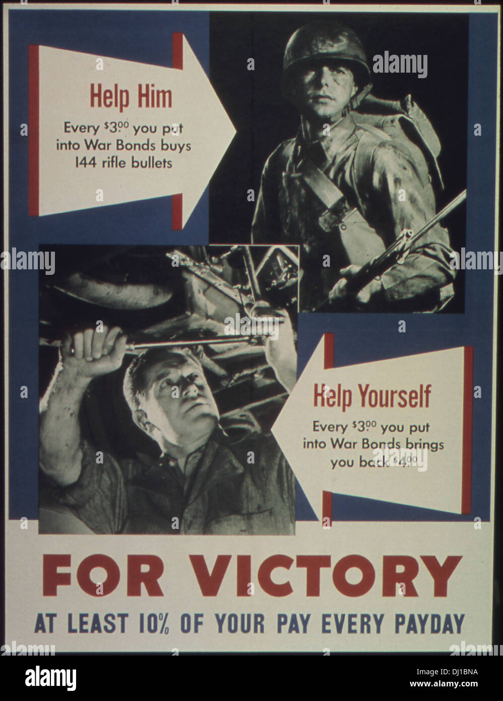 This World War II propaganda poster promotes economic stability after ...