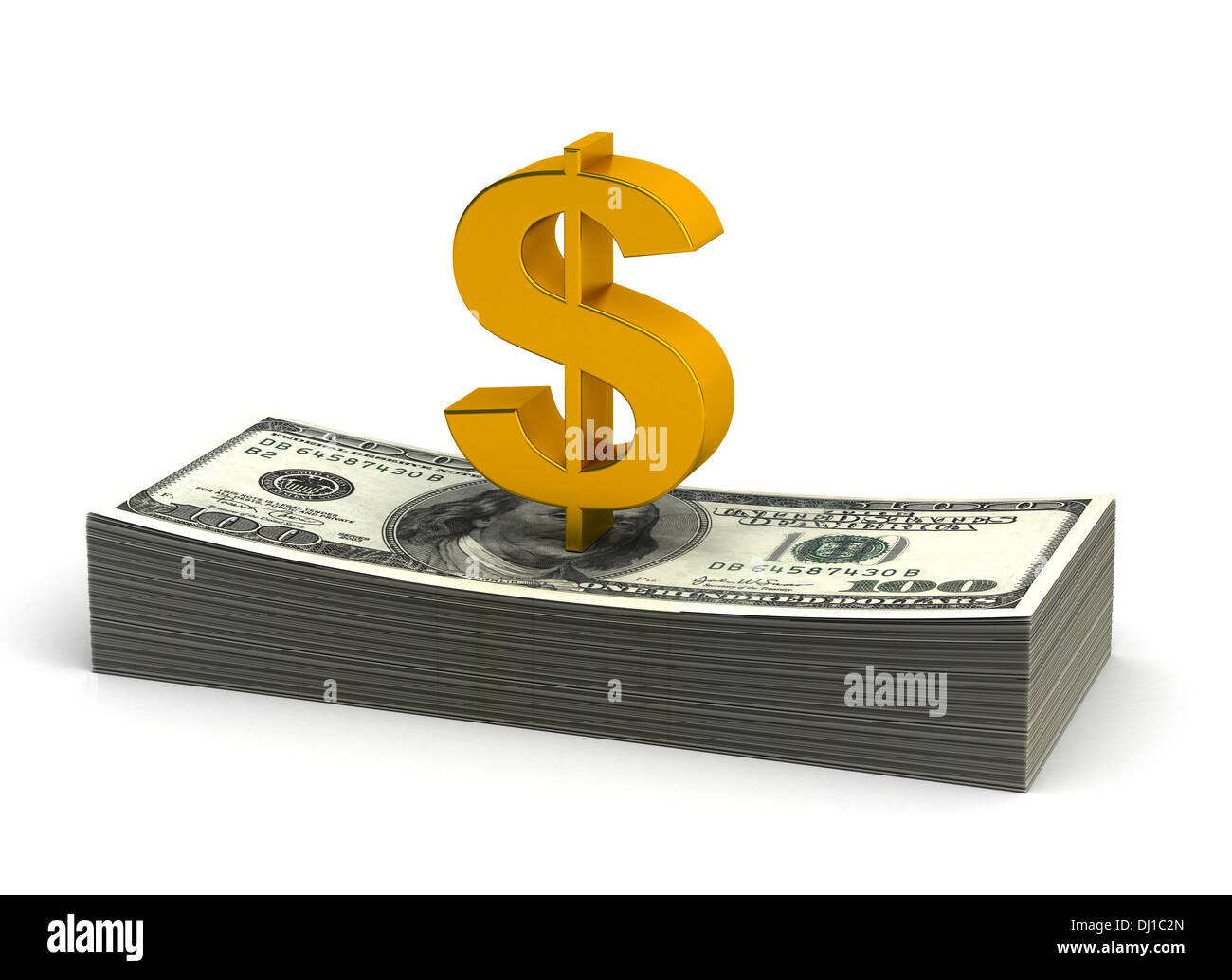 Stack of Dollar Stock Photo - Alamy