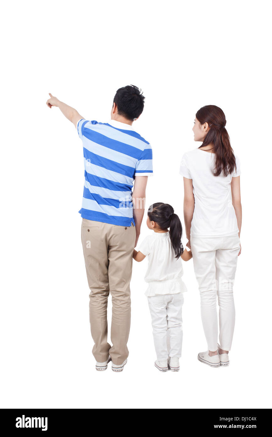 Portrait of a happy family with one child Stock Photo - Alamy