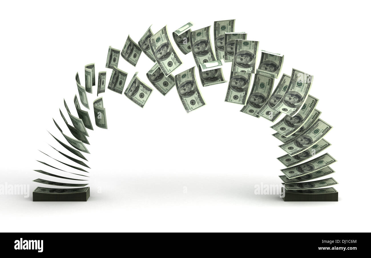 Money Transfer (isolated with clipping path Stock Photo - Alamy