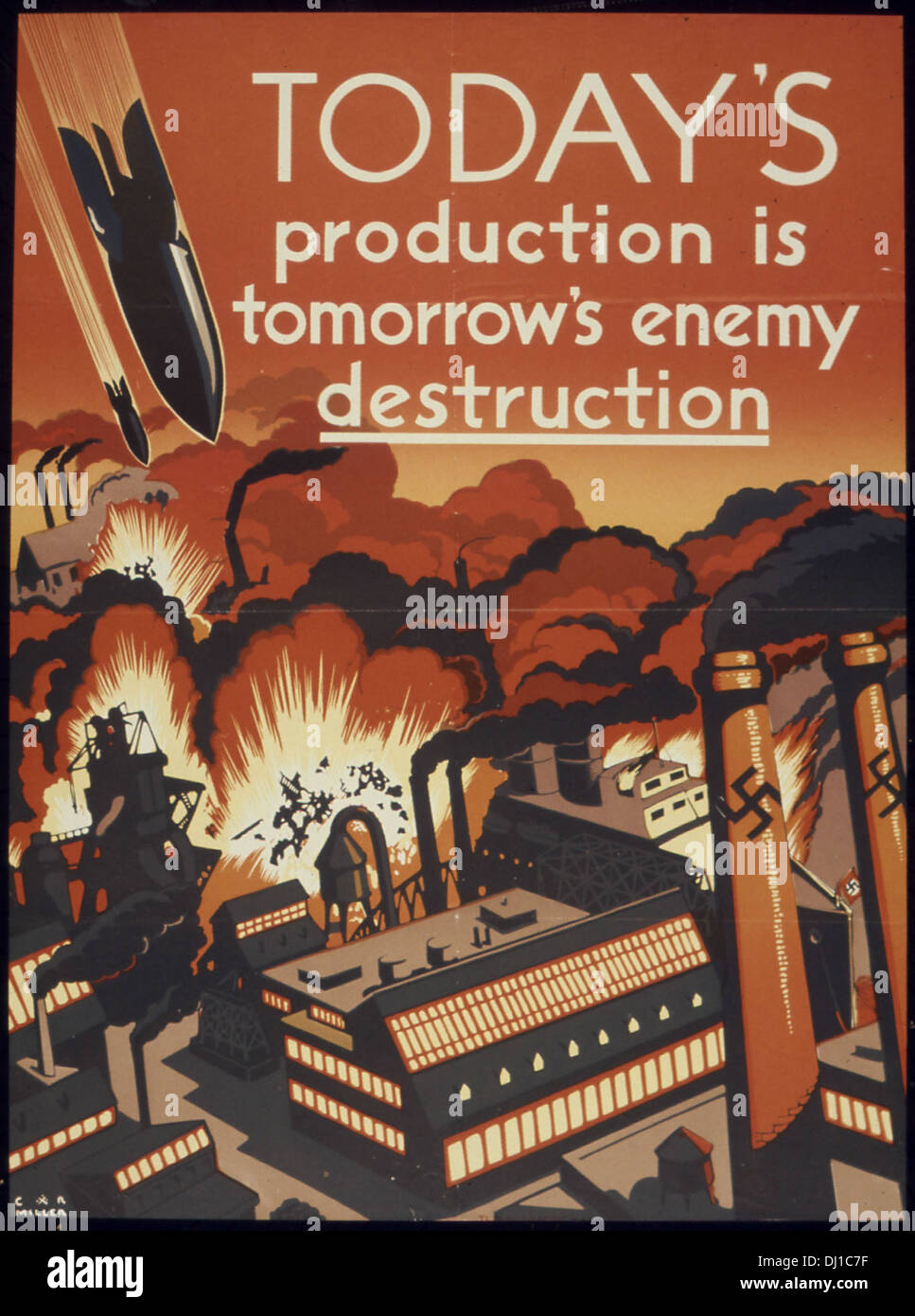 This American propaganda poster from World War II stresses the ...