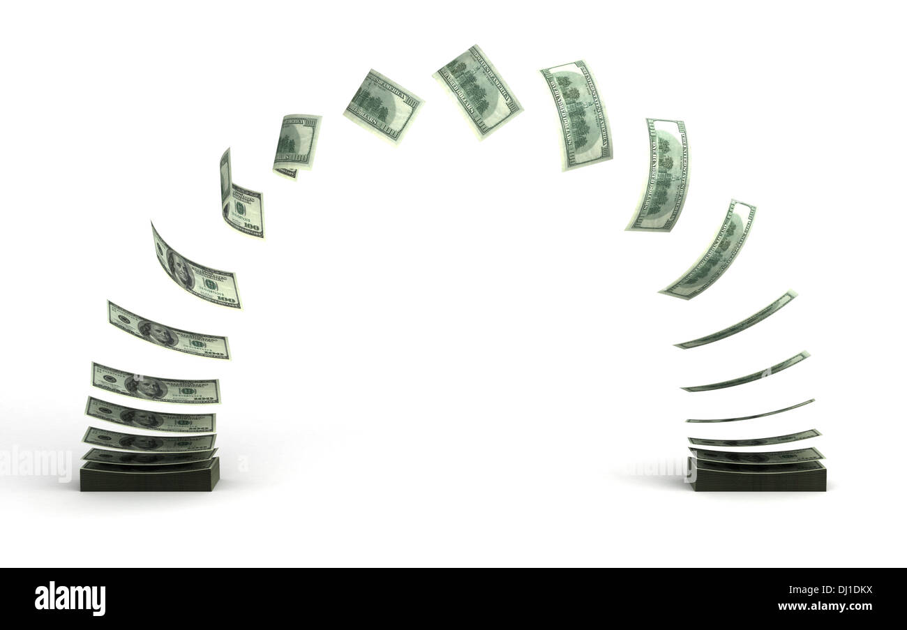 Money Transfer (isolated with clipping path Stock Photo - Alamy