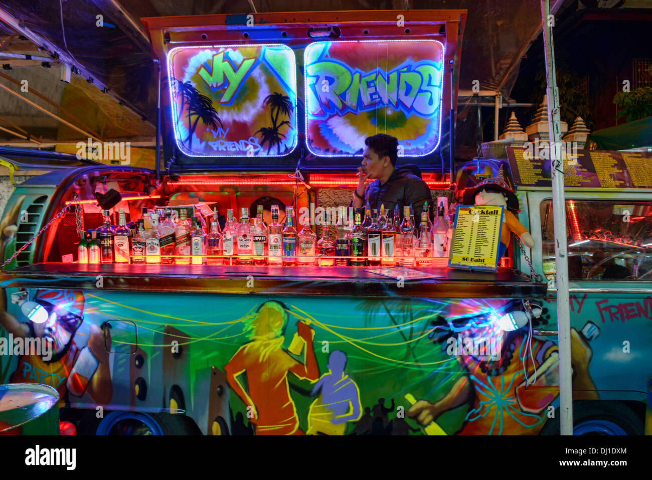 A VW bus cocktail bar in Bangkok, Thailand Stock Photo - Alamy