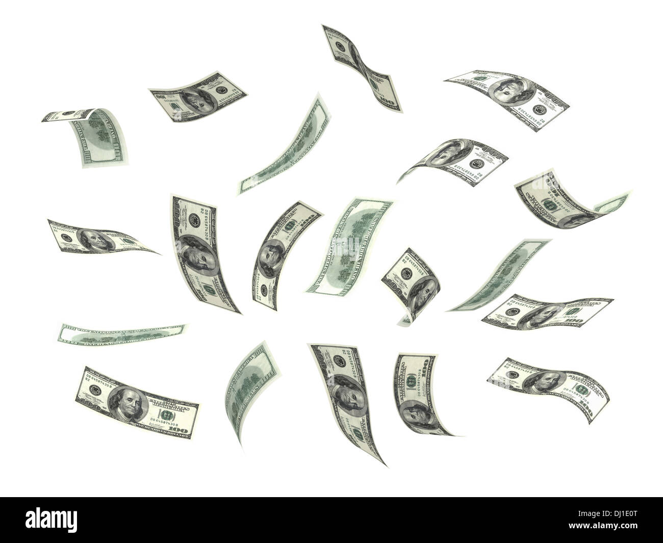 Money flying Cut Out Stock Images & Pictures - Alamy