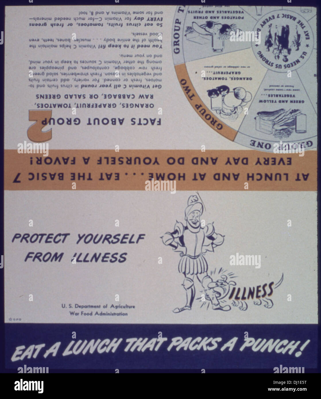 This American propaganda poster from World War II promotes nutrition ...