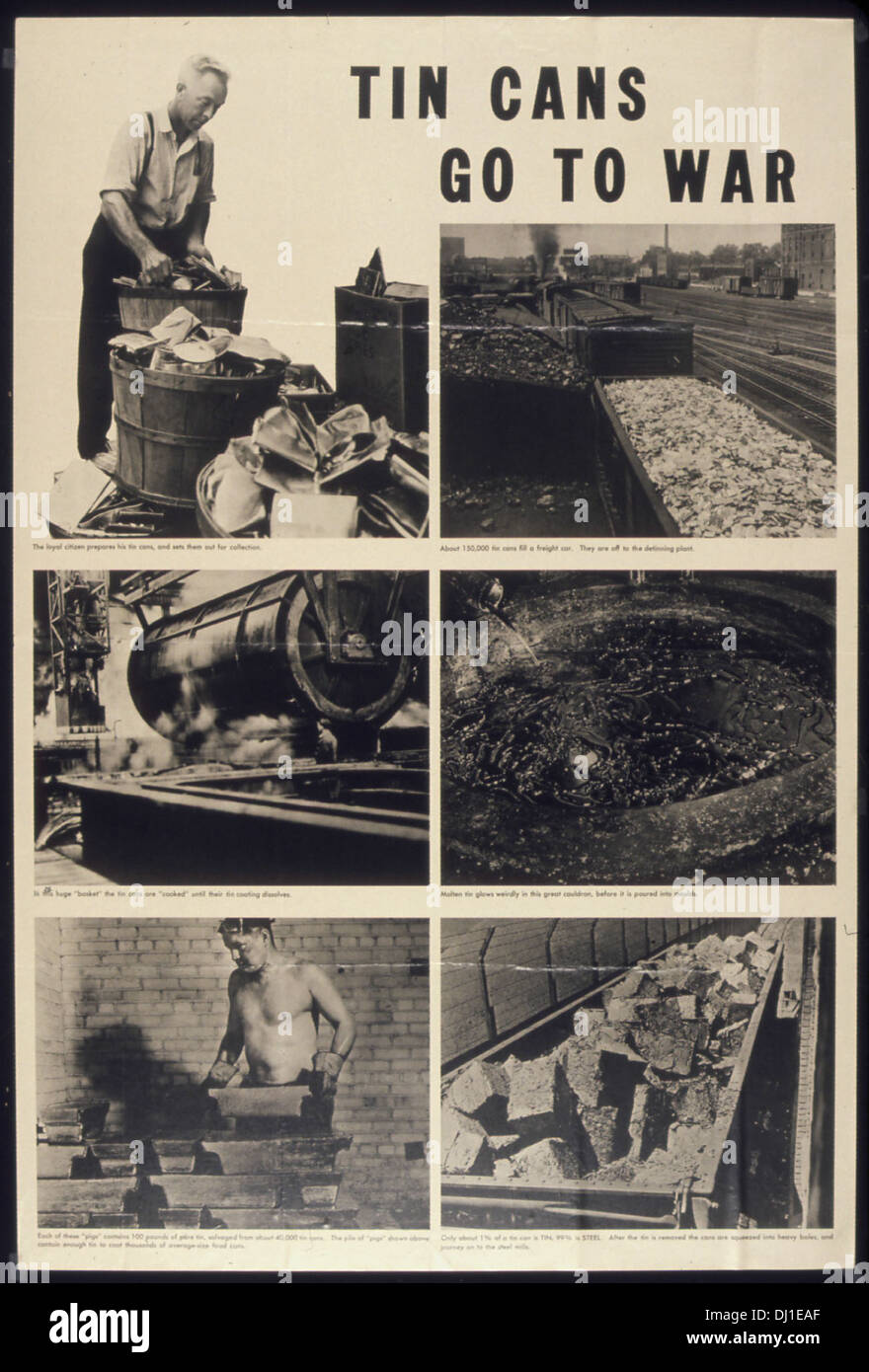 This World War II American propaganda poster promotes the recycling of ...