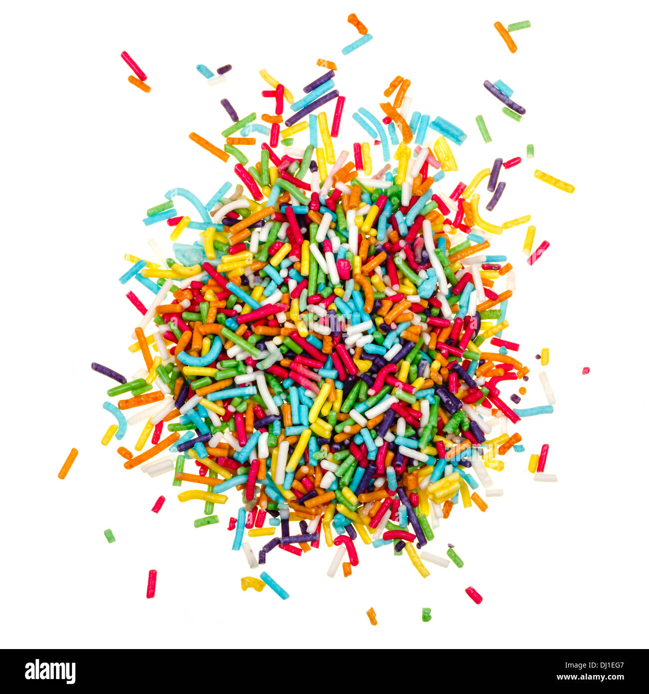 decorating colored sugar sprinkles isolated on white background Stock ...