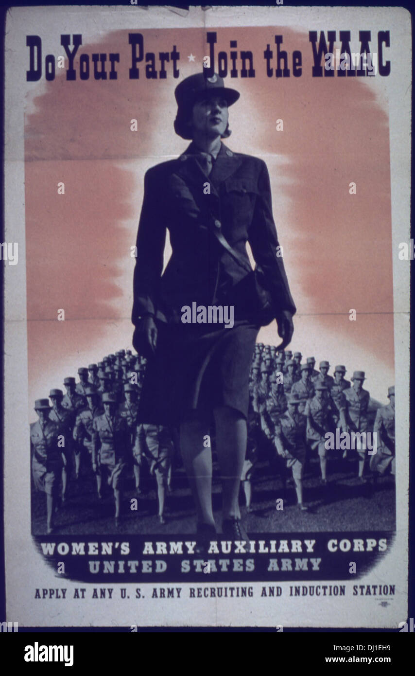 This World War II propaganda poster encourages women to join the Women ...