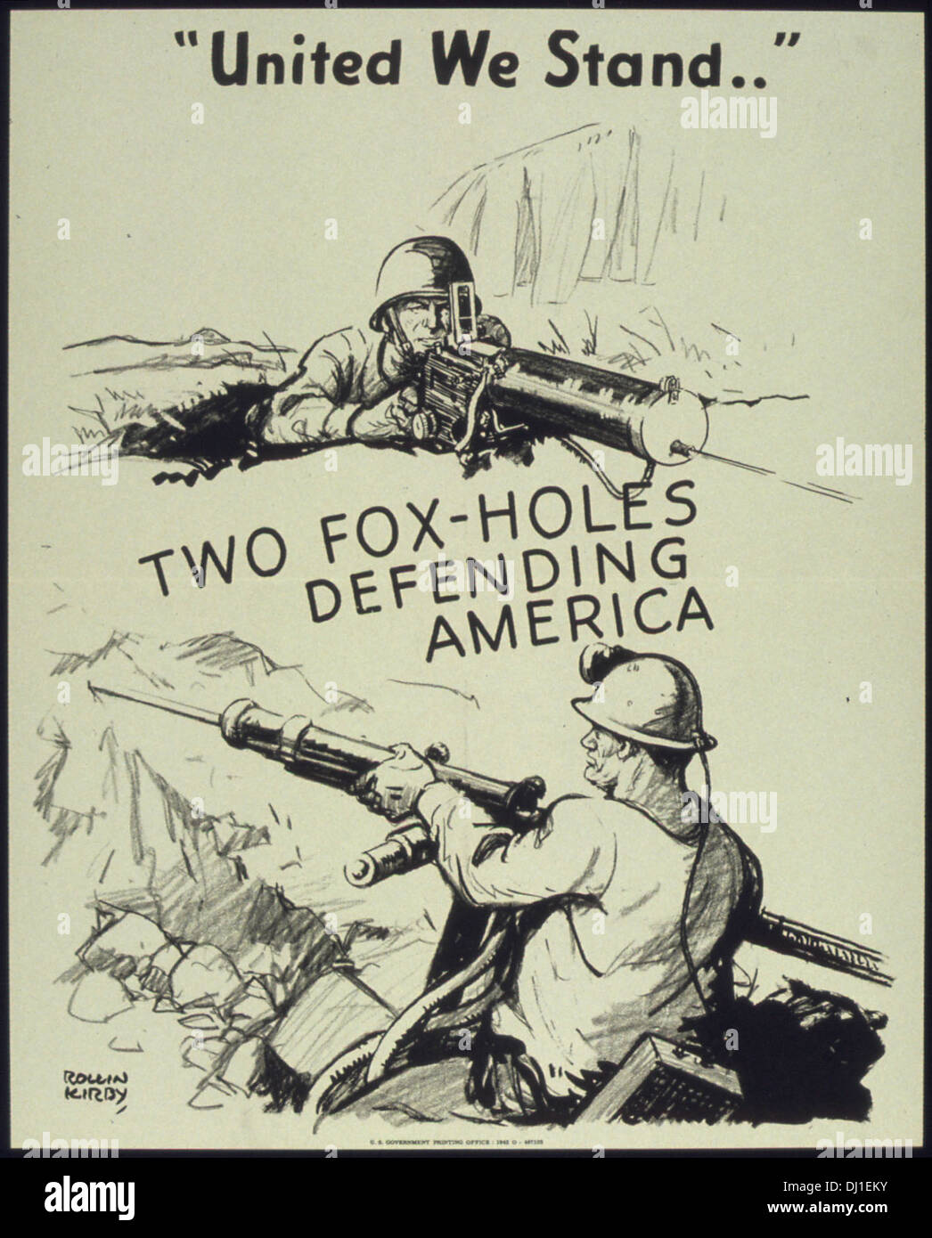 This World War II-era American propaganda poster emphasizes unity and ...