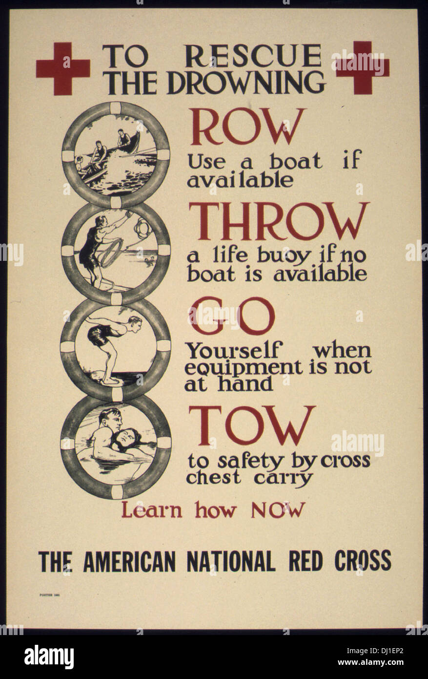 This World War II-era propaganda poster, titled 'To Rescue the Drowning ...